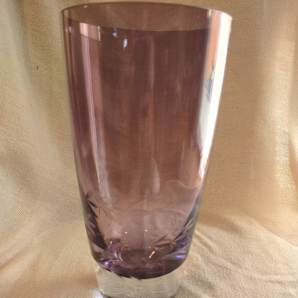Accents | Mid Century Amethyst Tarnow Etched Poland Crystal Art Glass ...
